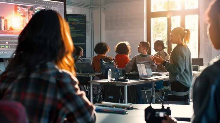 Free Tech Classroom Discussion Image - Technology, Students, Education ...