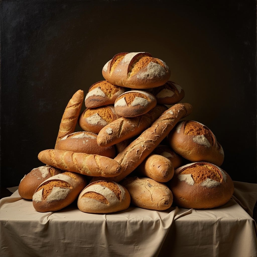 Free Artisanal Bread Pyramid Image - Bread, Artisanal, Baguette | Download at StockCake