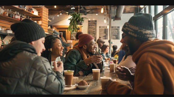 Free Friends Enjoying Coffee Image Friends Coffee Laughter