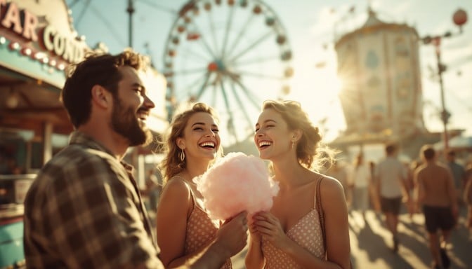 Free Carnival Cotton Candy Image Carnival Vintage Sunset Download