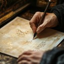 Free Cartographer Drawing Map Image Elderly Cartographer Map