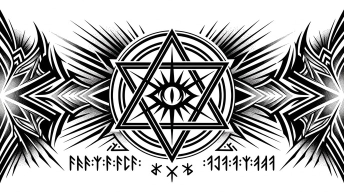 Free Occult Blackwork Design Image - Blackwork, Tattoo, Geometric ...