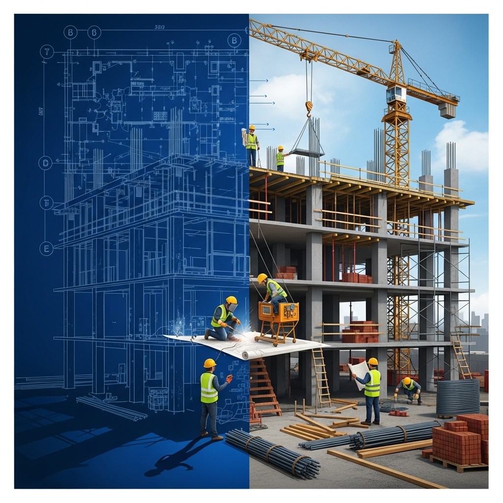 Free Blueprint Becomes Reality Image Blueprint Construction