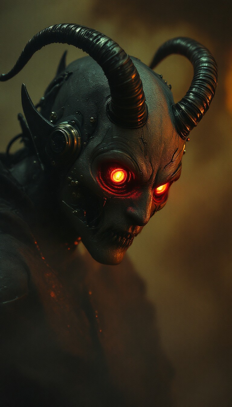 Free Mechanical Demon Portrait Image - Demon, Monster, Creature | Download at StockCake