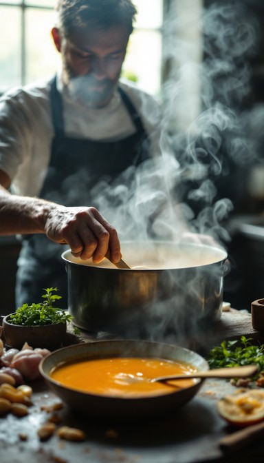 Free Crafting Seafood Bisque Image - Bisque, Chef, Cooking | Download at StockCake