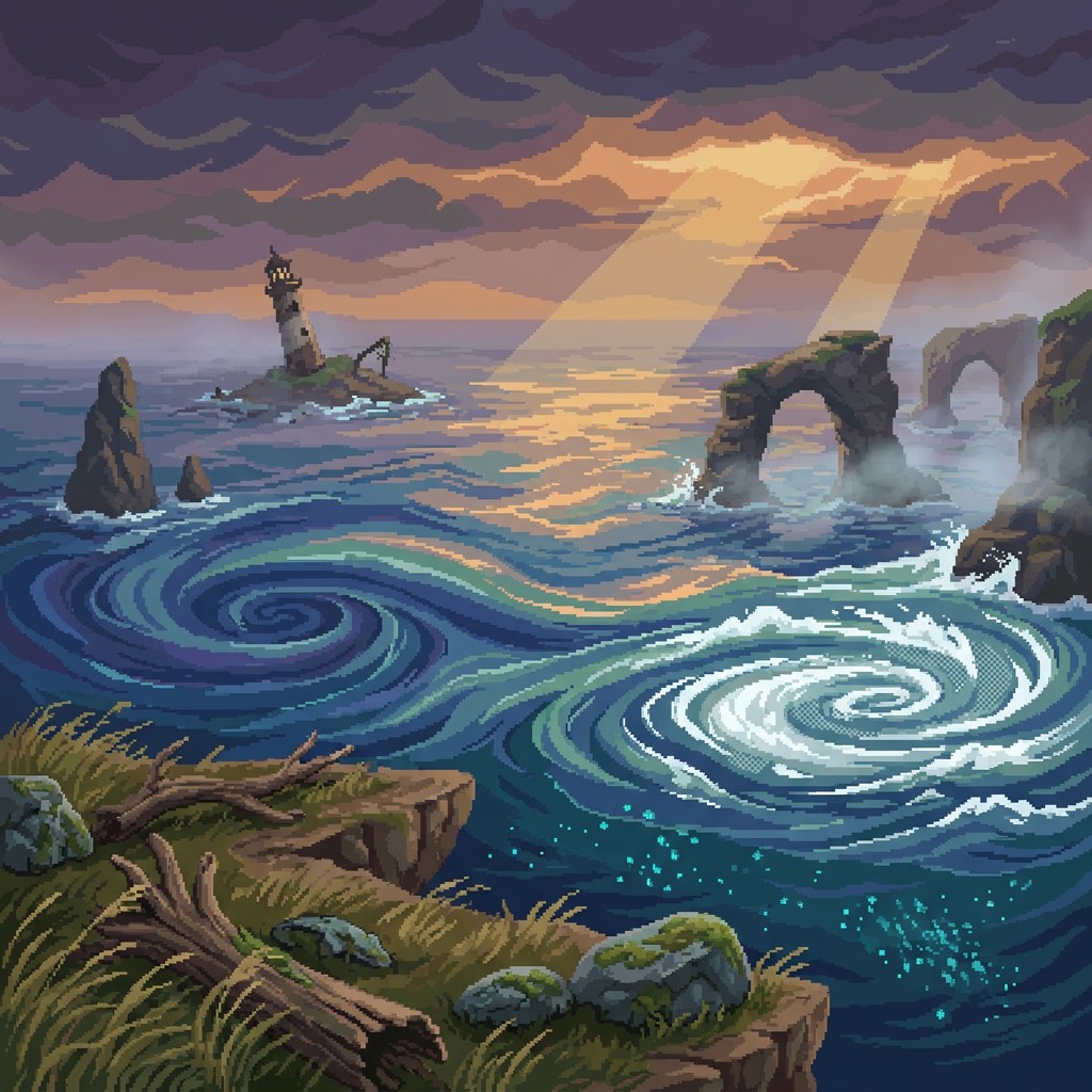 Free Swirling Ocean Depths Image - Ocean, Whirlpool, Pixel | Download ...