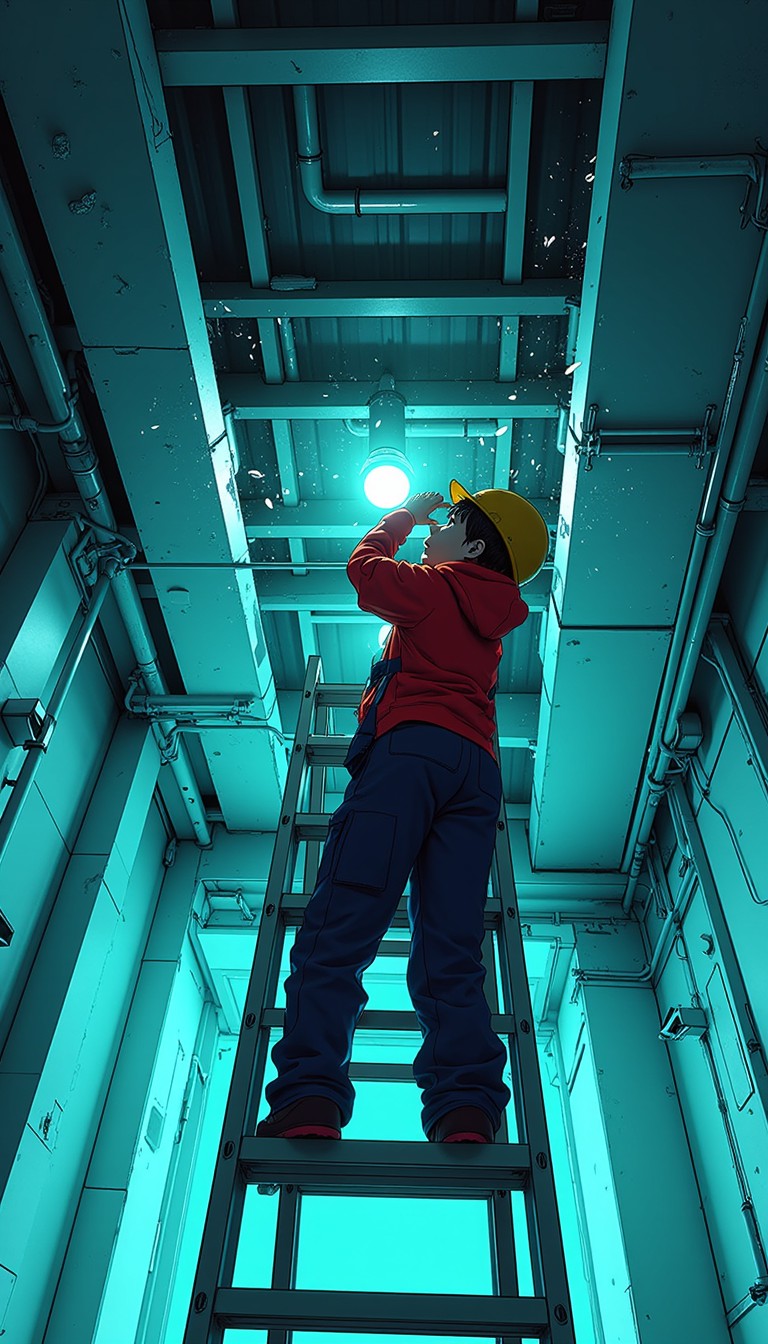 Free Upward Technical Perspective Image Industrial Maintenance