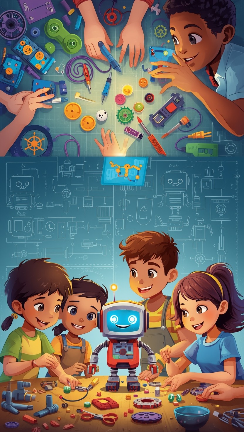 Free Kids Building Robots Image - Children, Robots, Workshop | Download ...