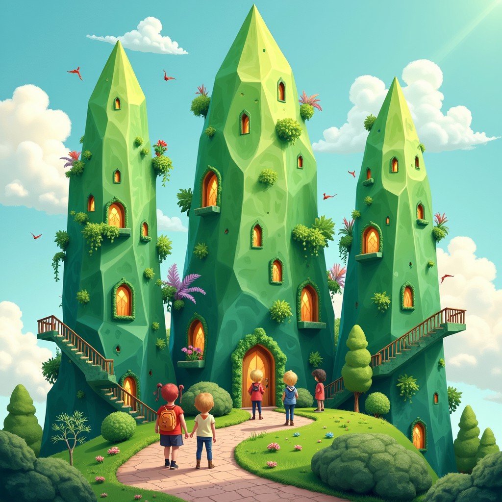 Free Magical Green Spires Image - Emerald, Spires, Magical | Download ...