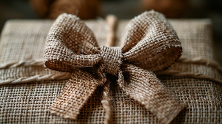 Free Burlap Bow Gift Image - Gift, Bow, Burlap | Download at StockCake