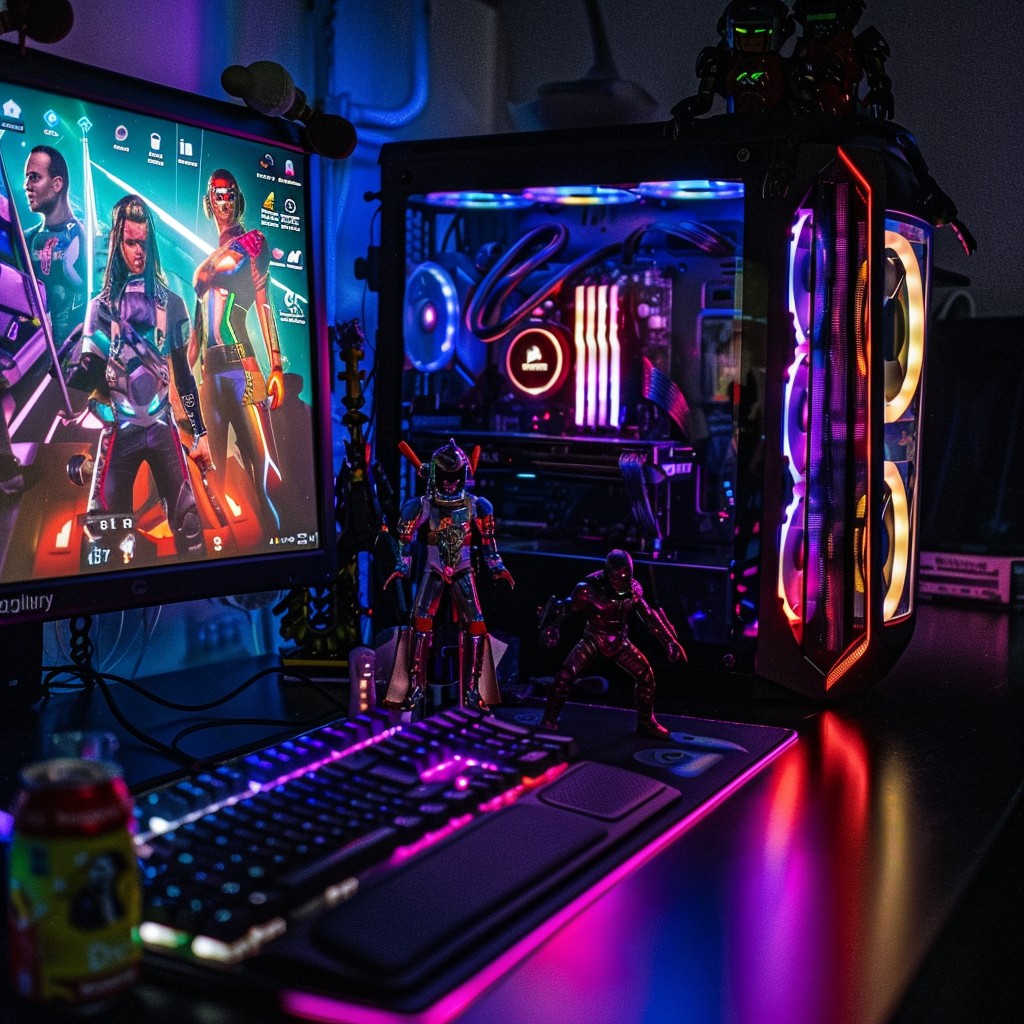 Free Gaming Rig Setup Photo Gaming Computer Setup Download At