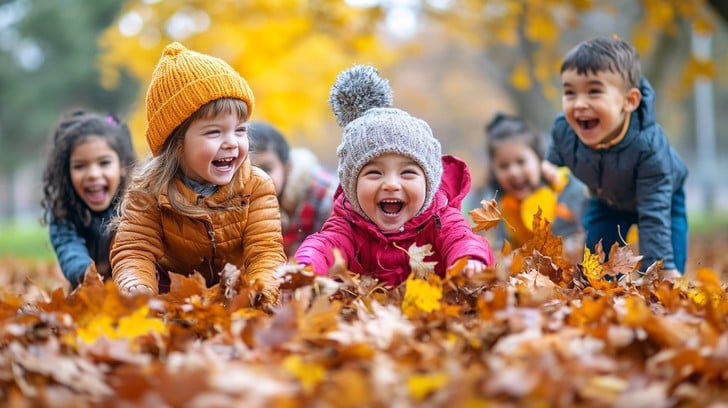 Free Joyful Autumn Play Image - Autumn, Children, Laughter | Download ...
