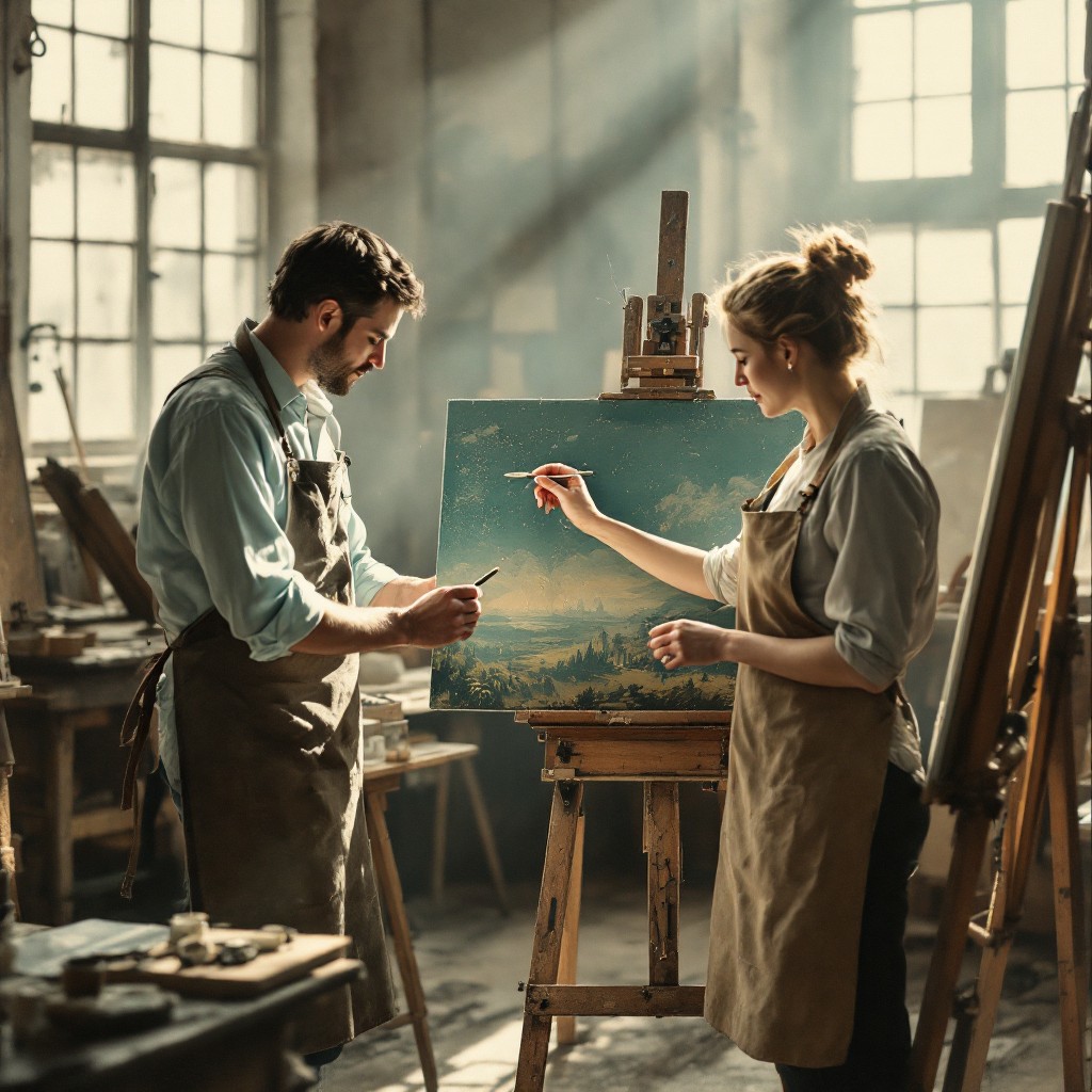 Free Artists Share Canvas Image - Artists, Vintage, Studio | Download ...
