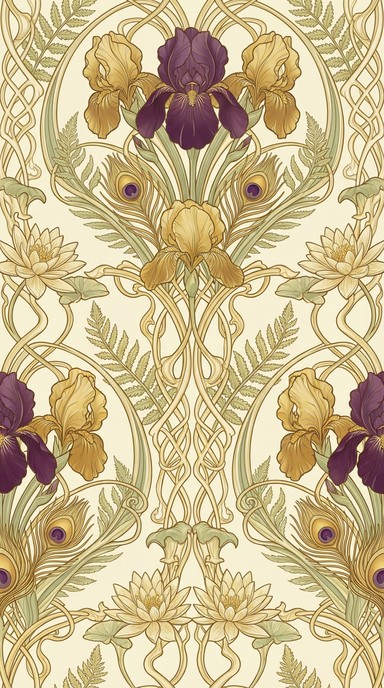 Free Art Nouveau Florals Image - Pattern, Botanical, Floral | Download ...