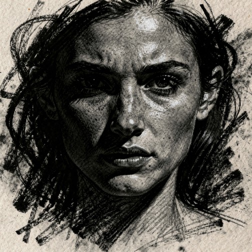 Free Intense Charcoal Portrait Image - Charcoal, Portrait, Woman ...