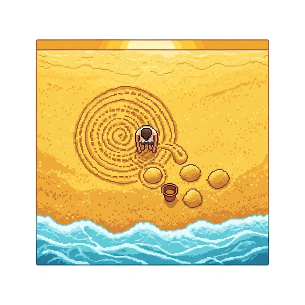 Free Sand Collection Sunset Photo - Pixel, Minimalist, Beach | Download ...