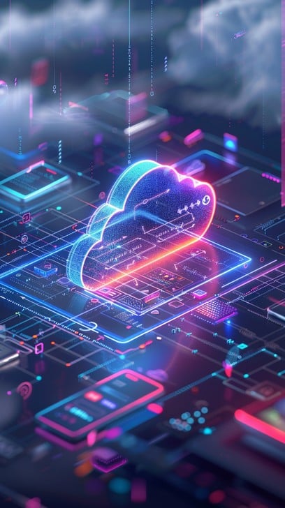 Free Futuristic Cloud Computing Image - Technology, Cloud, Computing ...