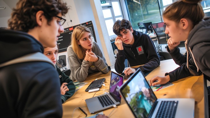 Free Students Engaging Technologically Image Students Technology