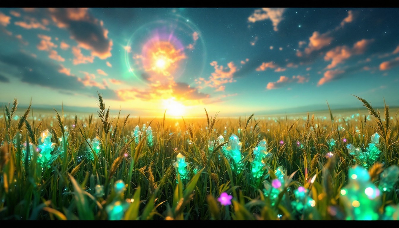 Free Glowing Grassland Magic Image - Fantasy, Surreal, Prairie ...