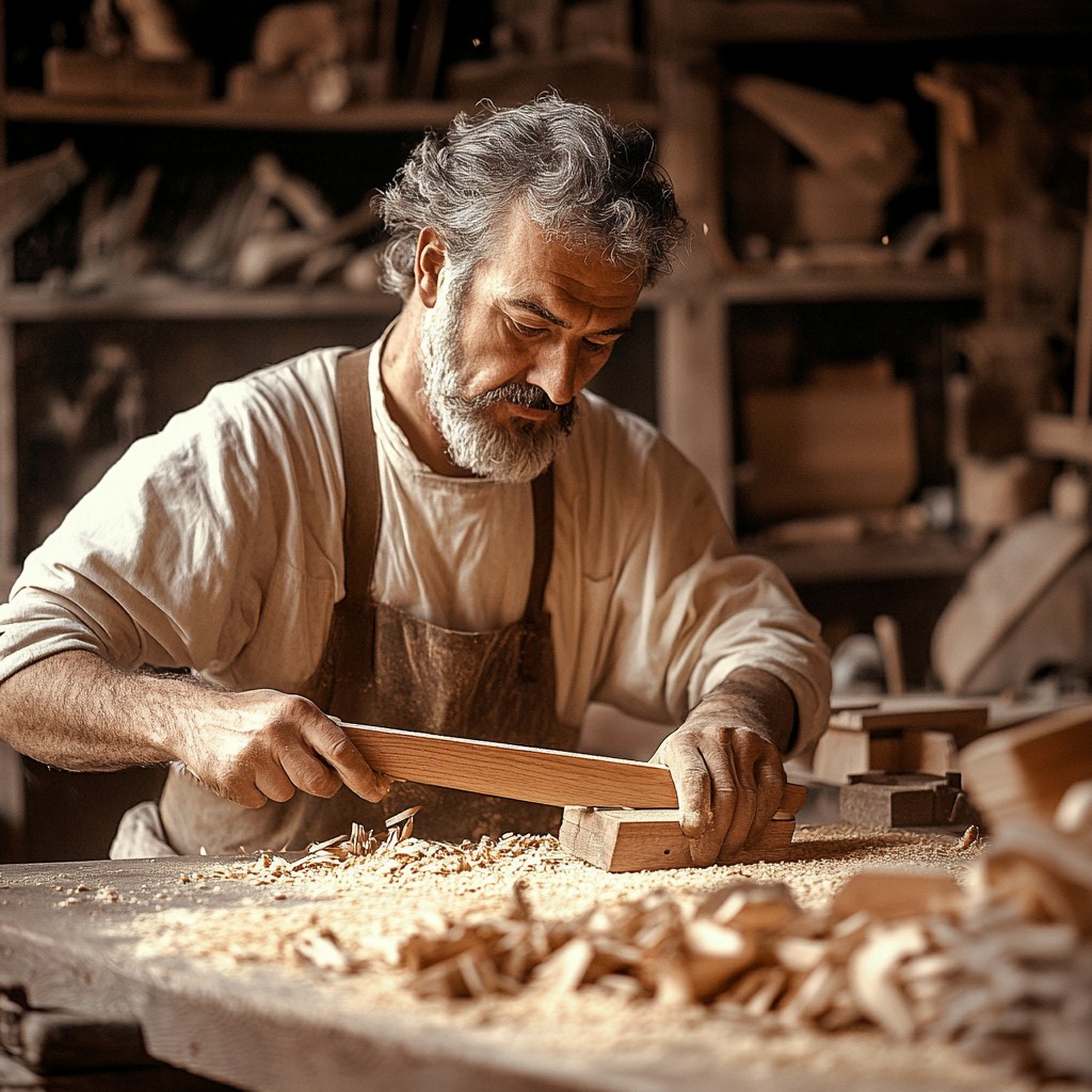 Free Woodworker in Workshop Image - Craftsman, Woodworking, Workshop ...