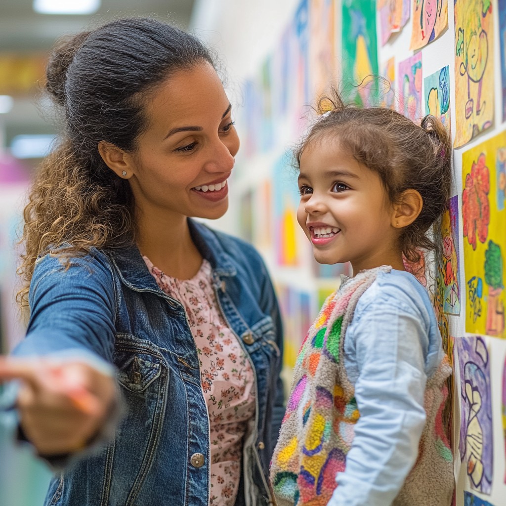 Free Joyful Teaching Moment Photo Teacher Child Education