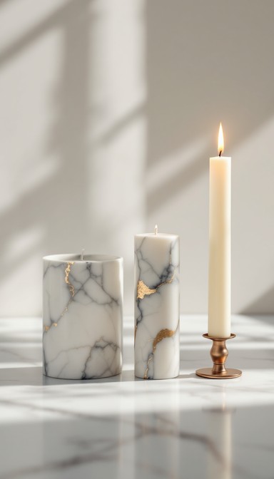 Free Marble Candle Elegance Image | Download at StockCake