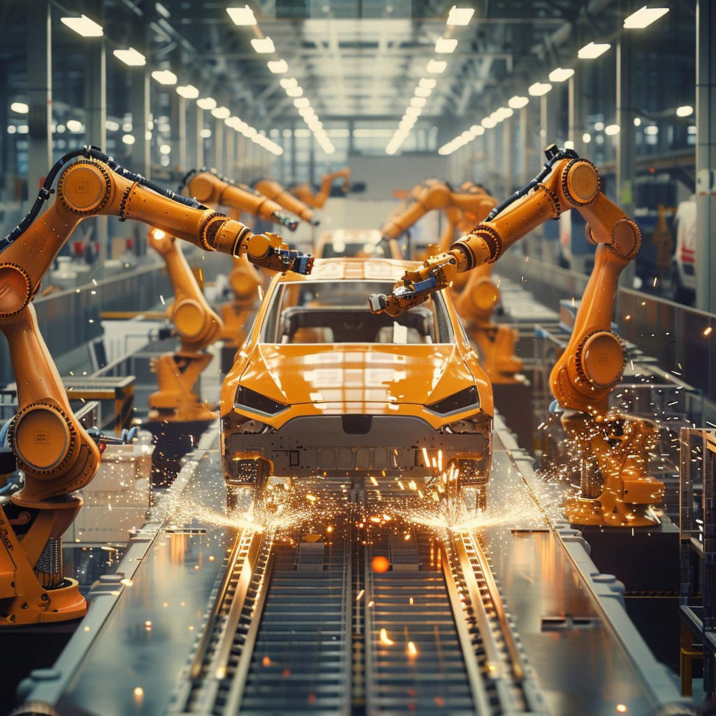 Free Robotic Assembly Line Image - Robots, Automotive, Factory ...