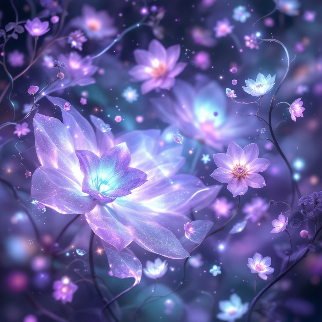 Free Luminous Crystal Blooms Image - Magical, Ethereal, Crystal ...