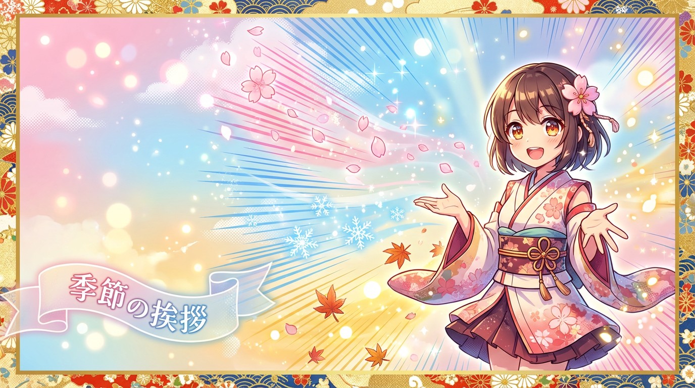 Free Seasonal Anime Greeting Image - Anime, Manga, Illustration ...