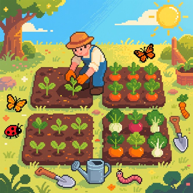 Free Pixel Garden Paradise Image - Pixel, Art, Retro | Download at ...