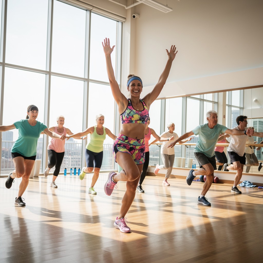 Free Energetic Aerobics Class Image - Aerobics, Fitness, Exercise ...