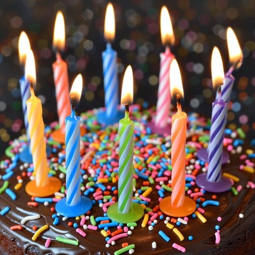 Free Festive Birthday Candles Image Birthday Celebration Candles