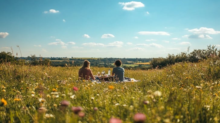 Free Picnic in Meadow Image - Picnic, Meadow, Wildflowers | Download at ...