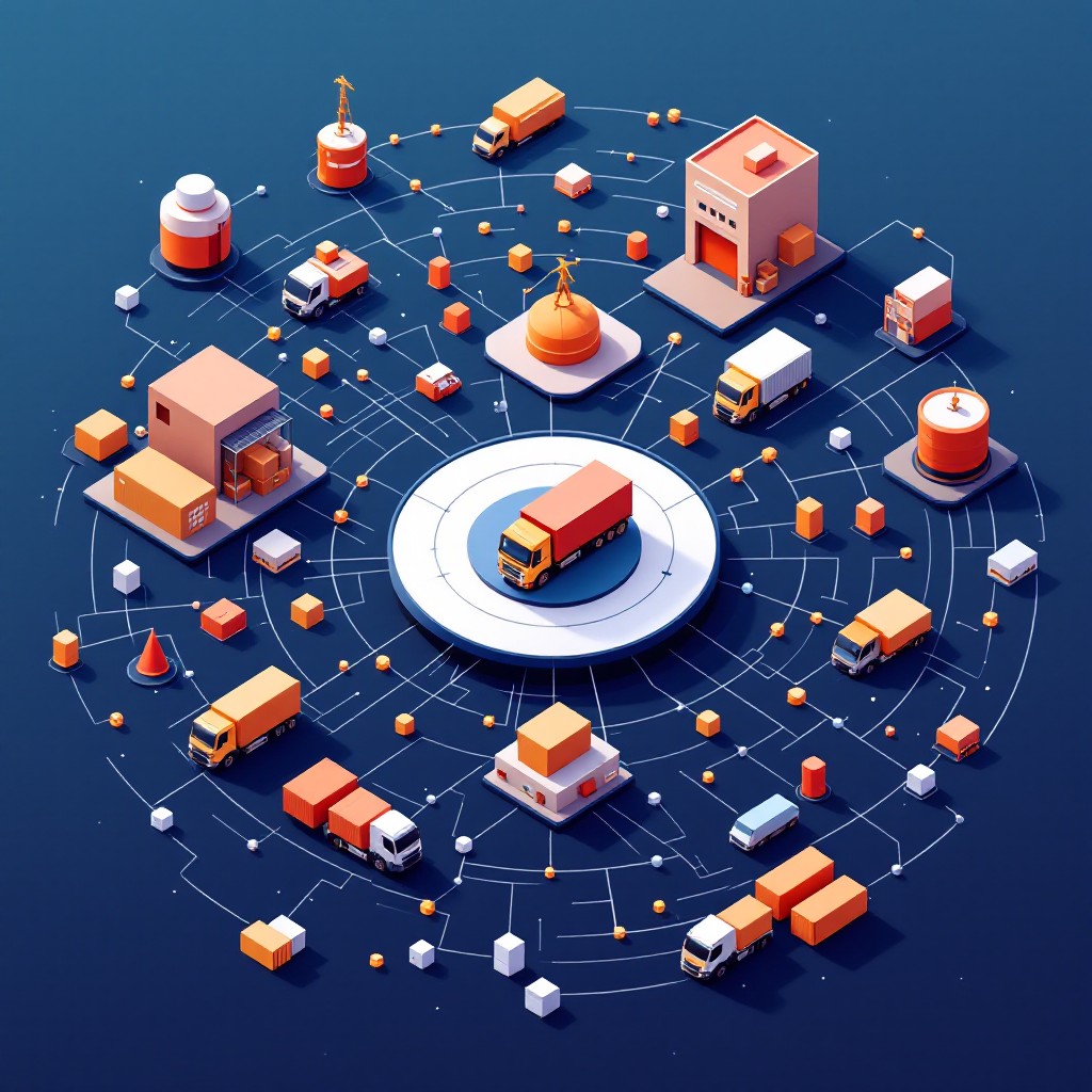 Free Connected Logistics Network Image - Logistics, Transportation ...