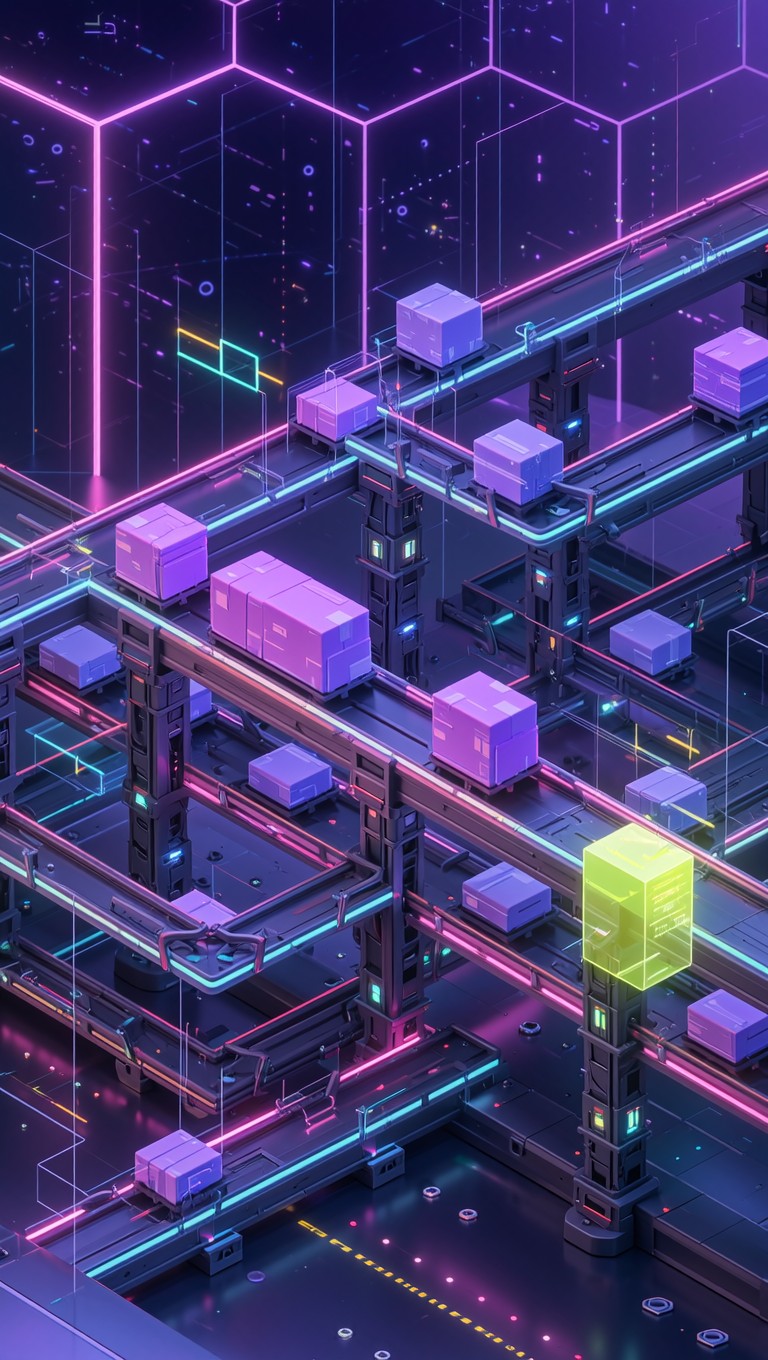 Free Neon Logistics Network Image - Cyberpunk, Logistics, Warehouse ...