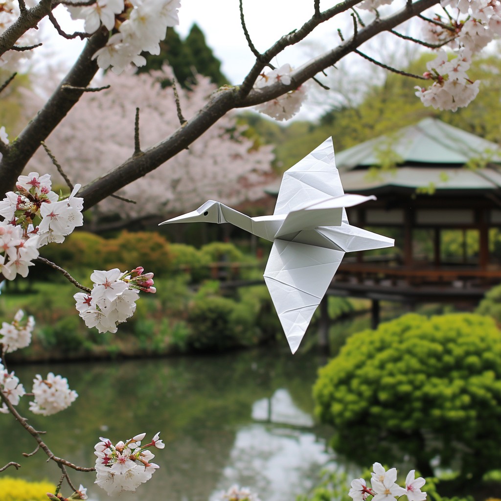 Free Origami Crane Bloom Image - Origami, Crane, Cherry | Download at ...