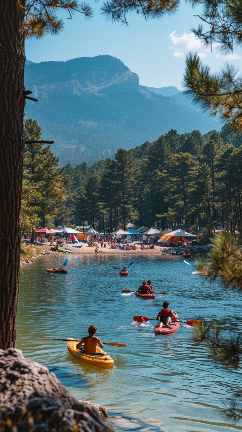 Free Lake Kayaking Adventure Image - Kayaking, Lake, Mountains ...