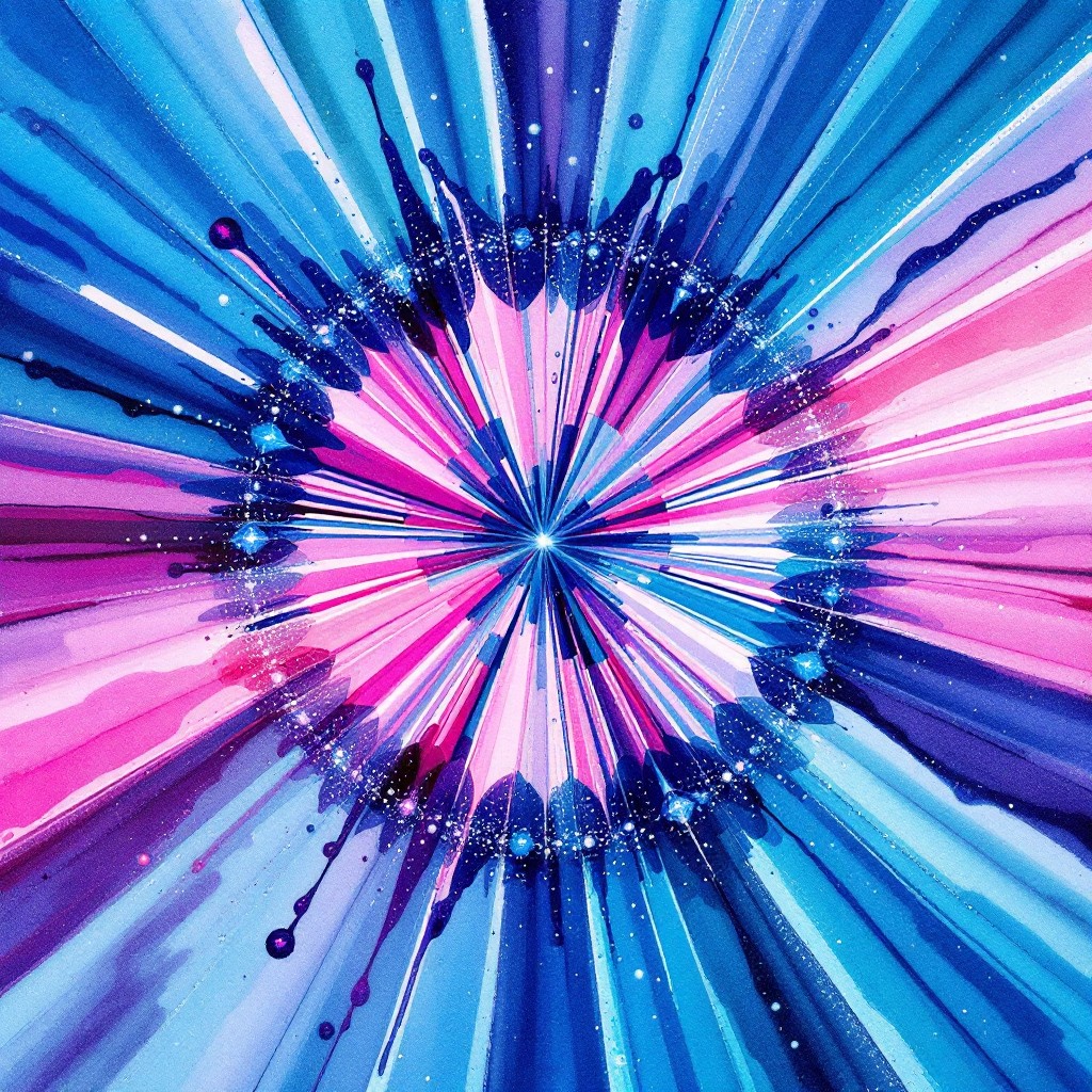 Free Radiant Color Explosion Image - Watercolor, Chromatography, Indigo ...