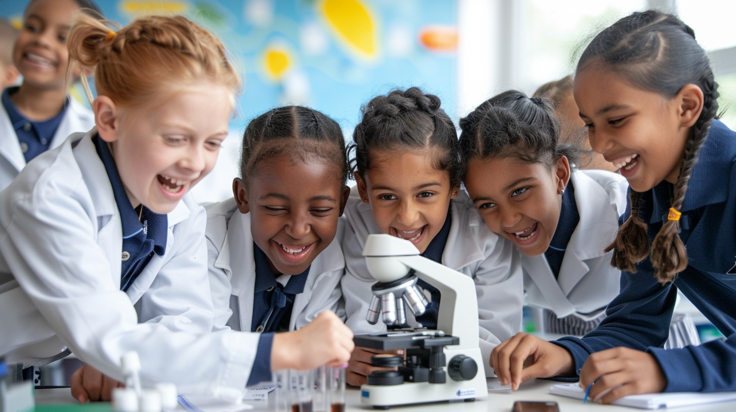 Free Students Using Microscope Image - Students, Microscope, Learning ...