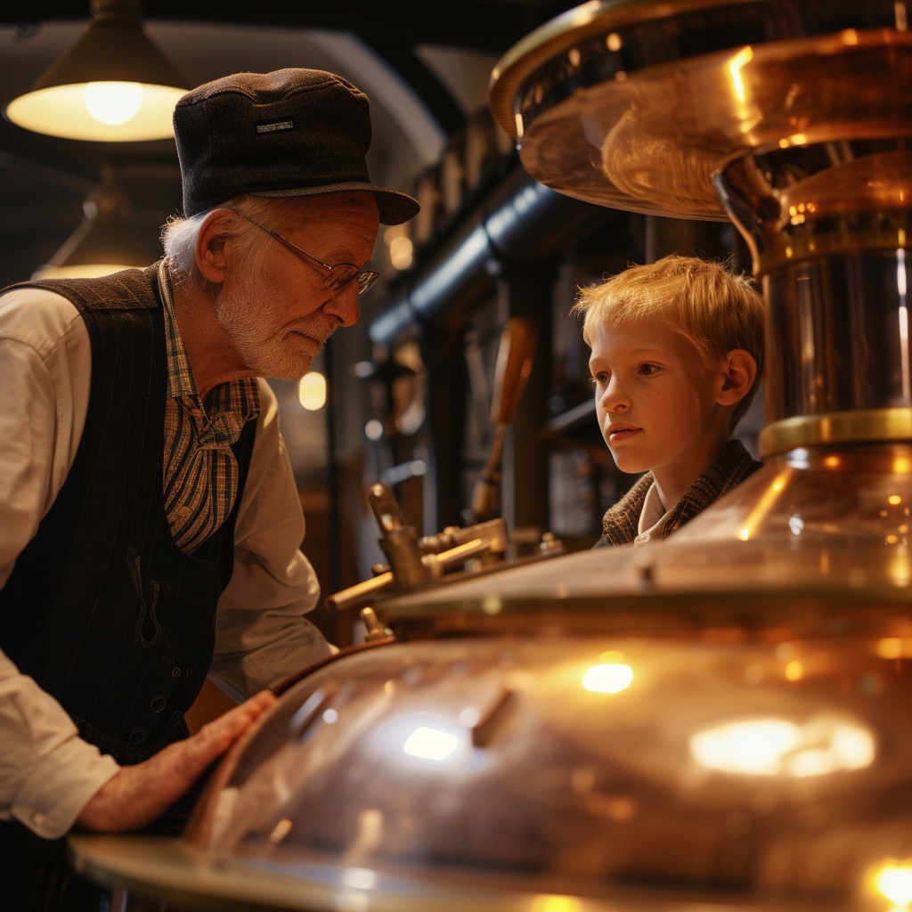 Free Curious Young Apprentice Image Elderly Child Teaching