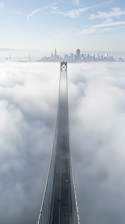 Free Bridge Above Clouds Image Bridge Clouds Skyline Download At