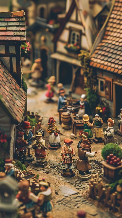 Free Miniature Village Scene Image - Miniature, Village, Architecture ...