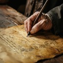 Free Cartographer Drawing Map Image Elderly Cartographer Map