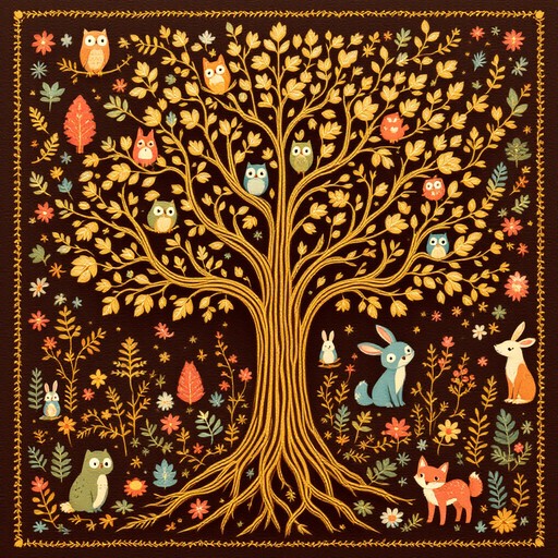 Free Magical Forest Tapestry Image - Tapestry, Folk, Illustration ...