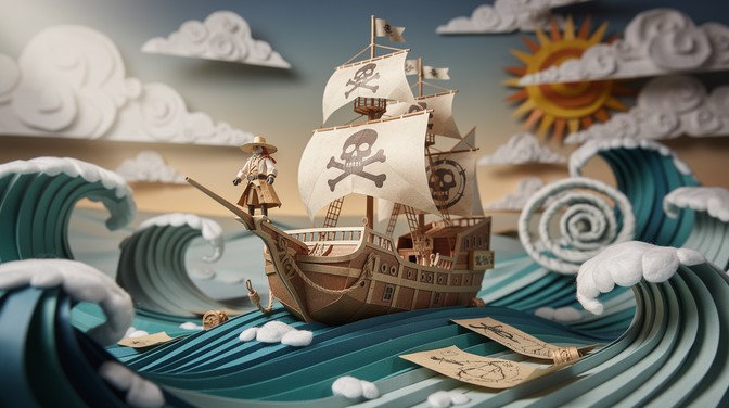 Free Paper Pirate Adventure Image - Papercraft, Origami, Pirate ...