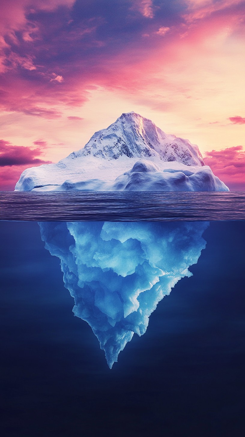Free Sunset Iceberg Reflection Photo Iceberg Sunset Reflection