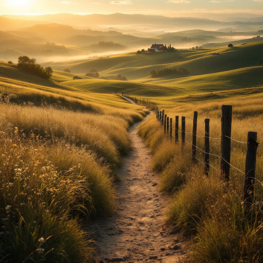 Free Golden Country Path Image - Countryside, Sunrise, Path | Download ...