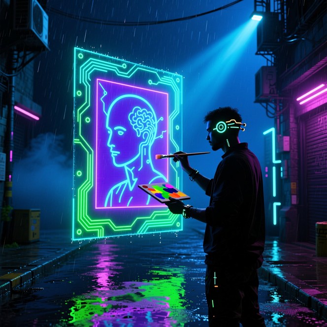 Free Neon Art Creator Image - Cyberpunk, Neon, Holographic | Download ...