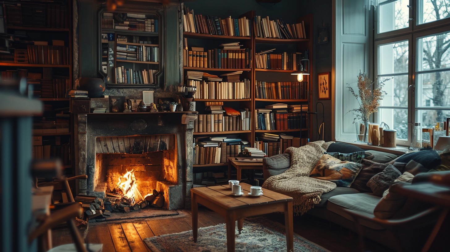 Free Cozy Fireplace Reading Image Cozy Fireplace Reading Download