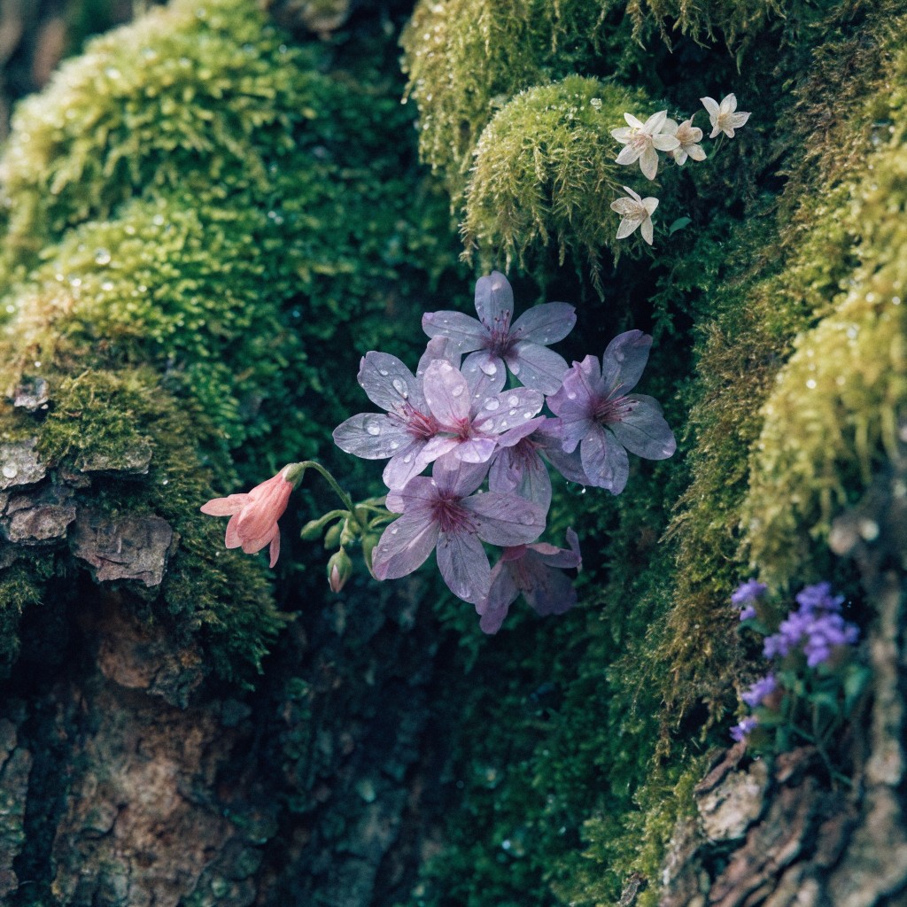 Free Wildflowers on Moss Image - Wildflowers, Moss, Nature | Download ...